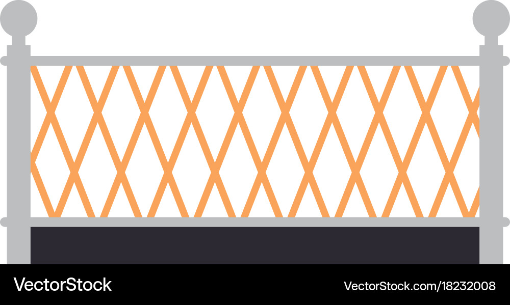 Metal building fence icon Royalty Free Vector Image
