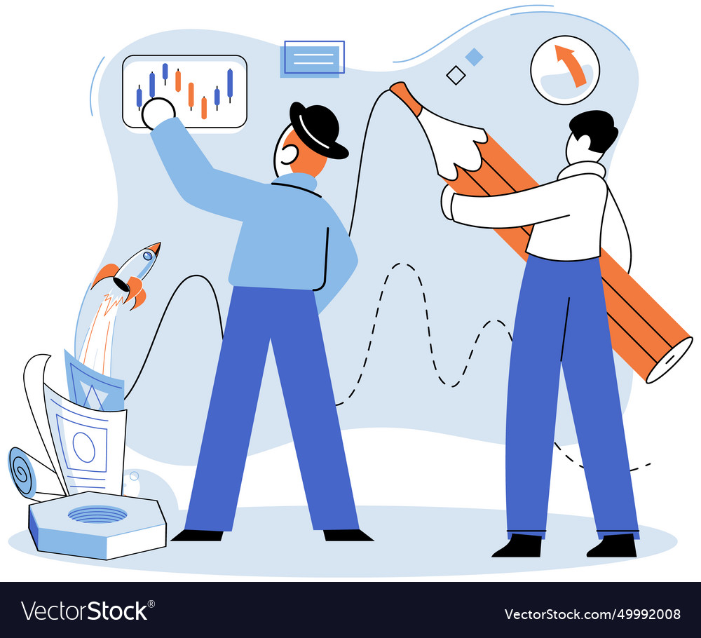 Project launch management Royalty Free Vector Image