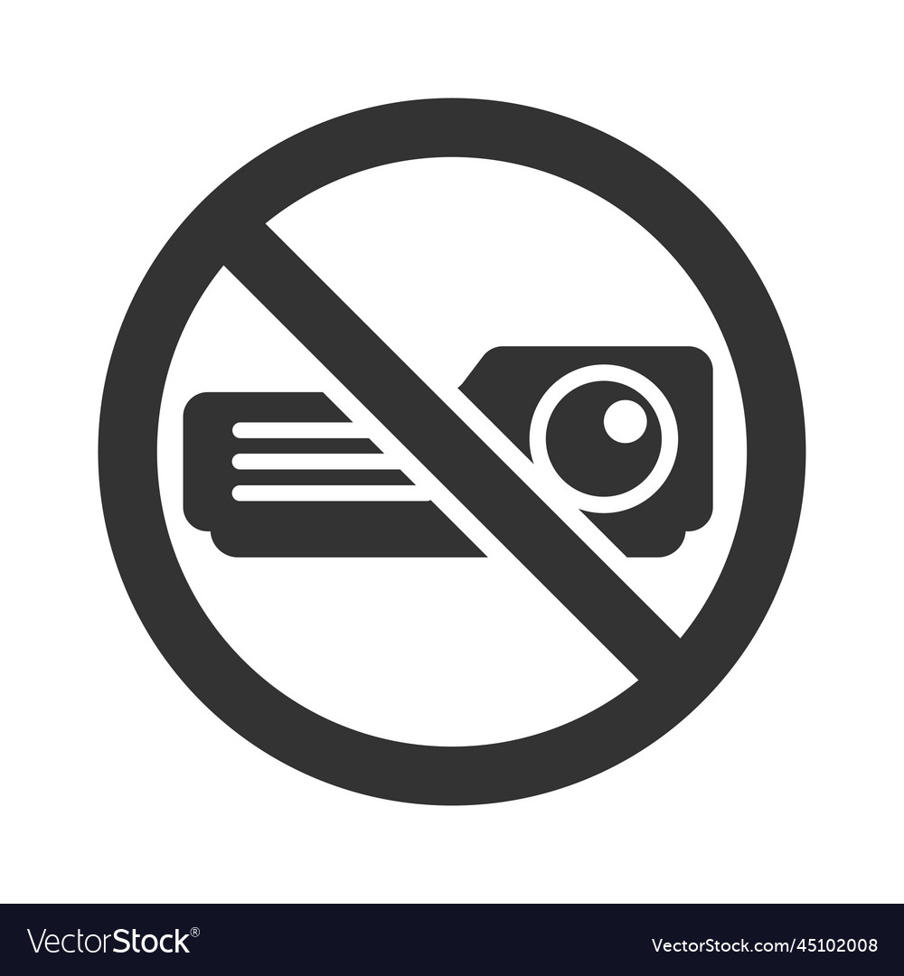 Projector restriction icon Royalty Free Vector Image