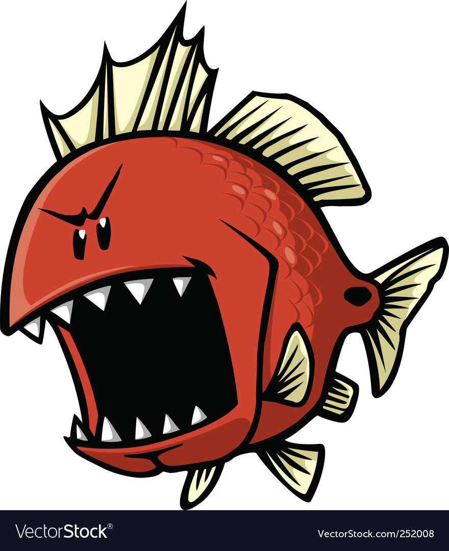 Red fish Royalty Free Vector Image - VectorStock