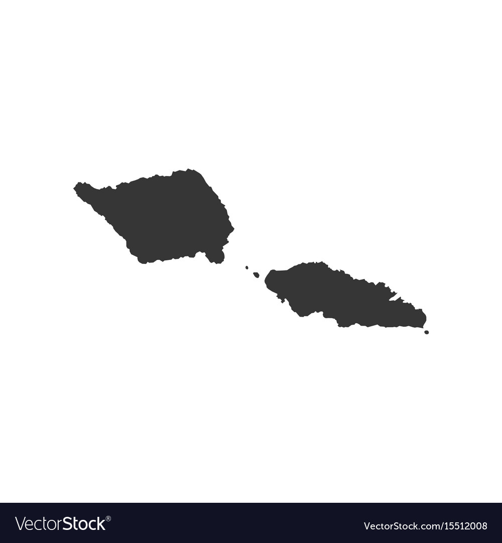 Samoa map outline Royalty Free Vector Image - VectorStock