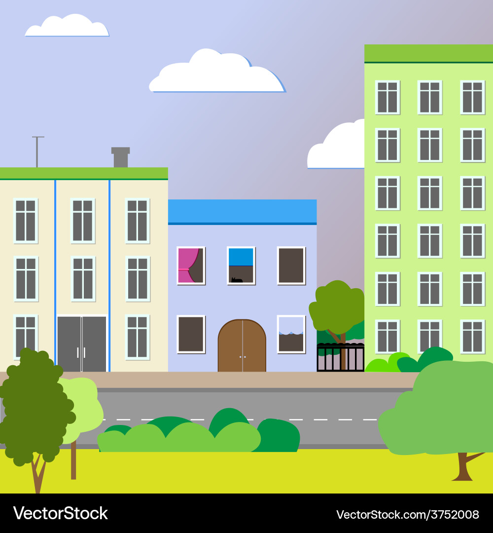 Sleek design a city street Royalty Free Vector Image