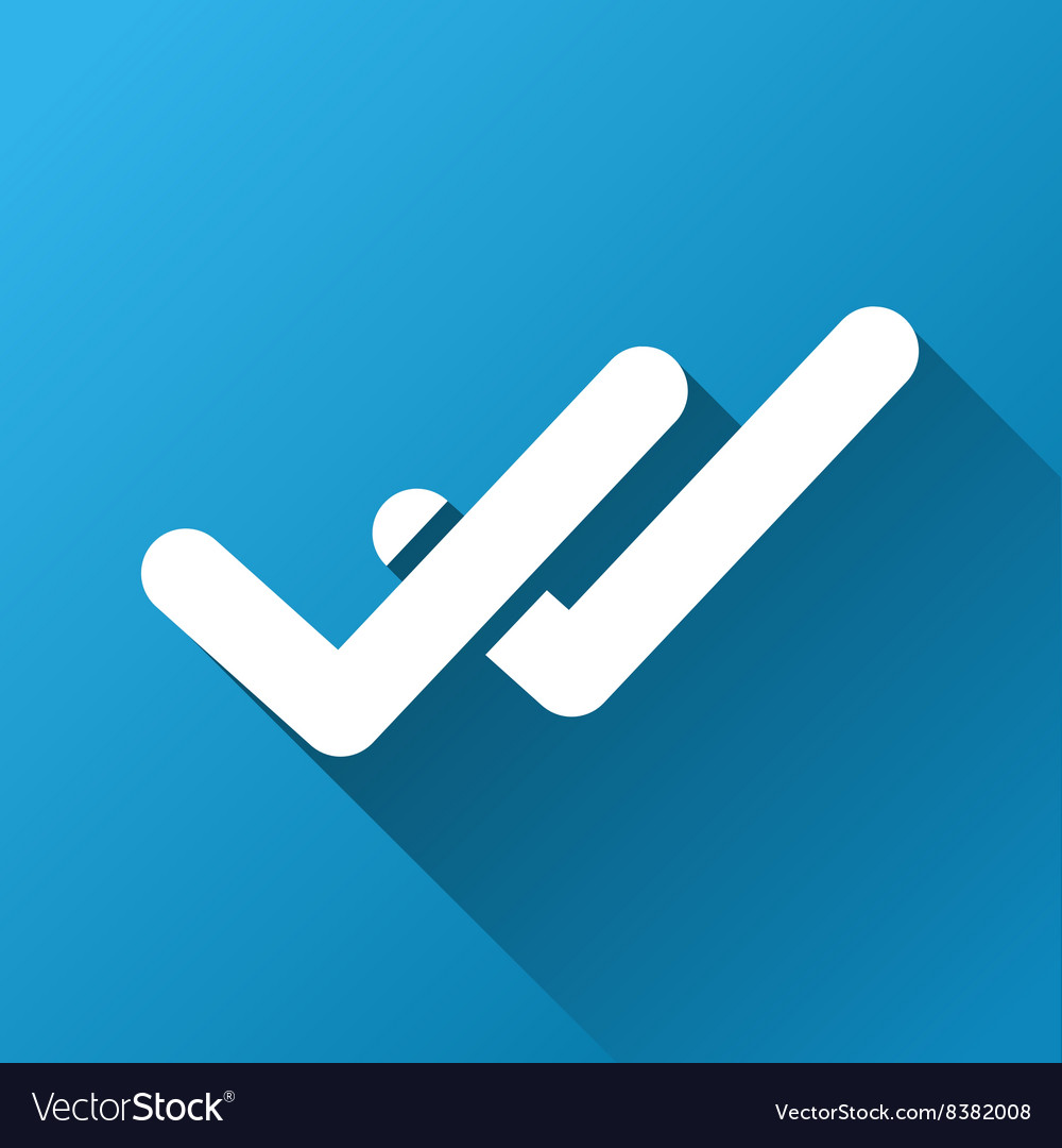 Validation gradient square icon Royalty Free Vector Image