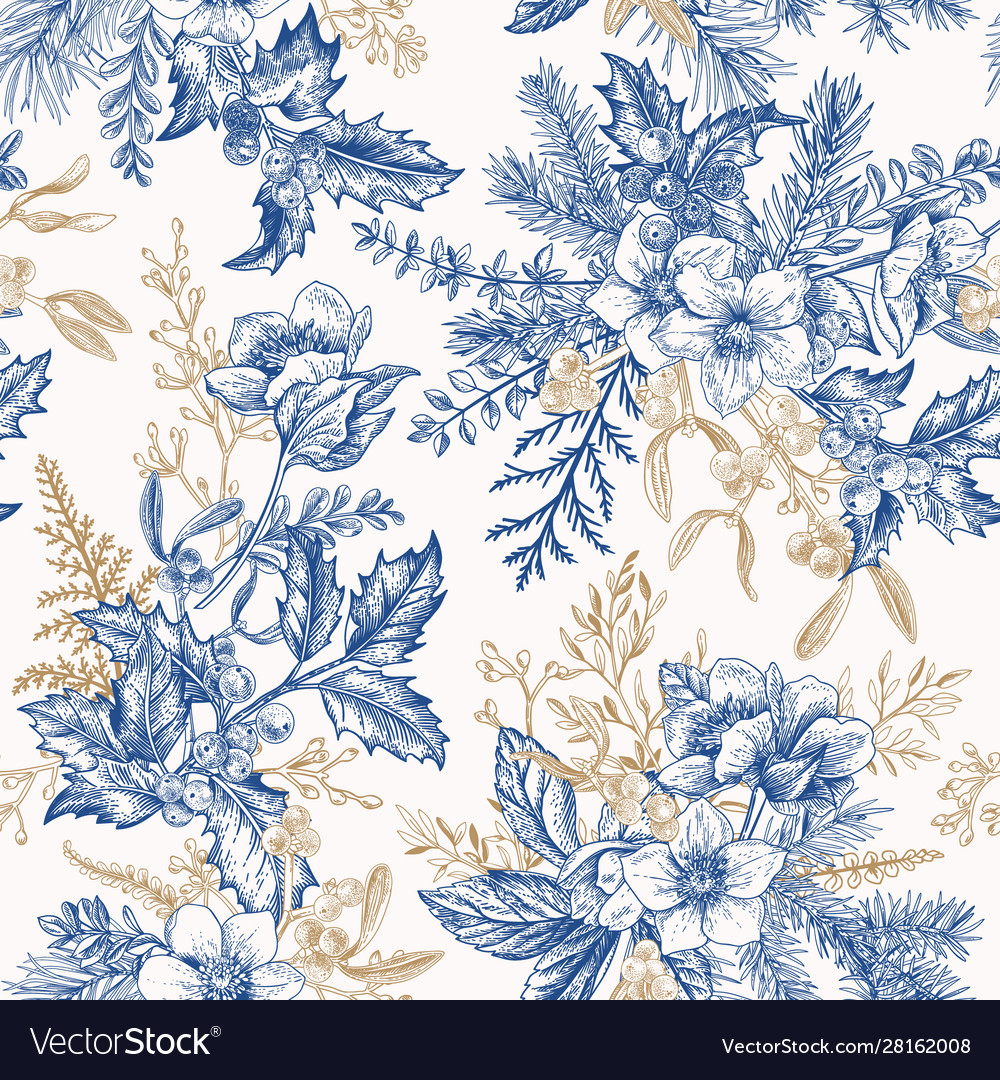 Winter seamless pattern Royalty Free Vector Image