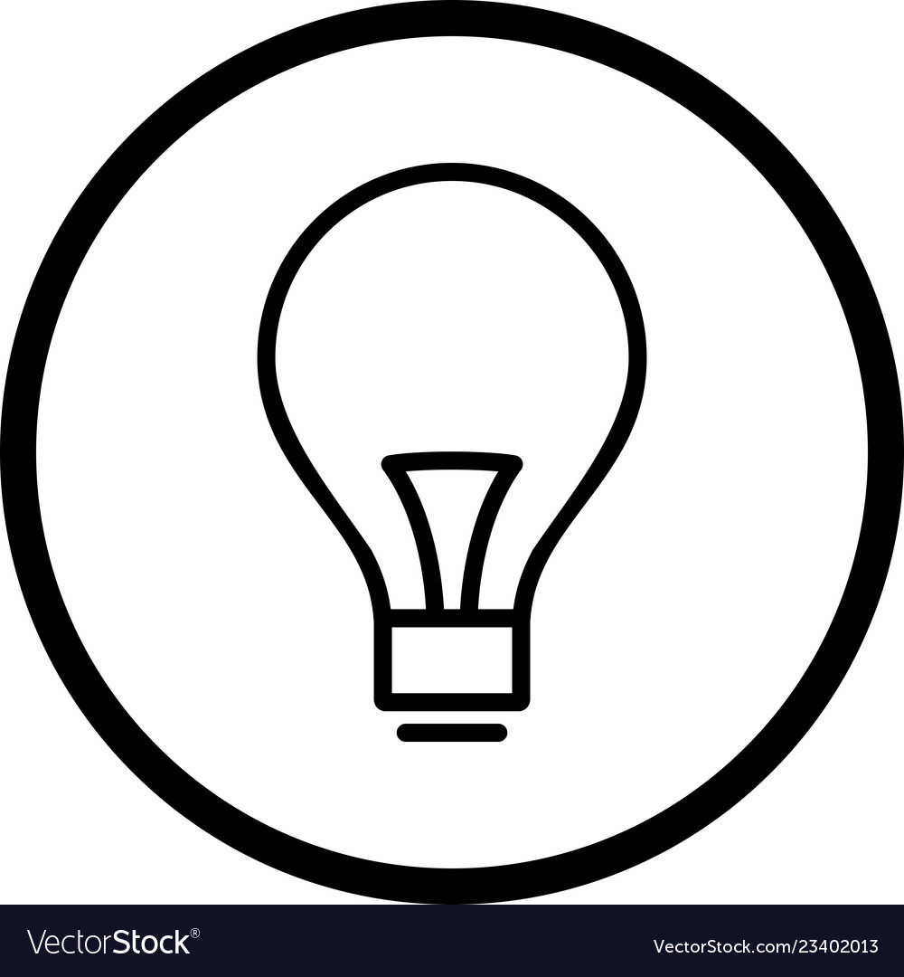 Bulb icon Royalty Free Vector Image - VectorStock