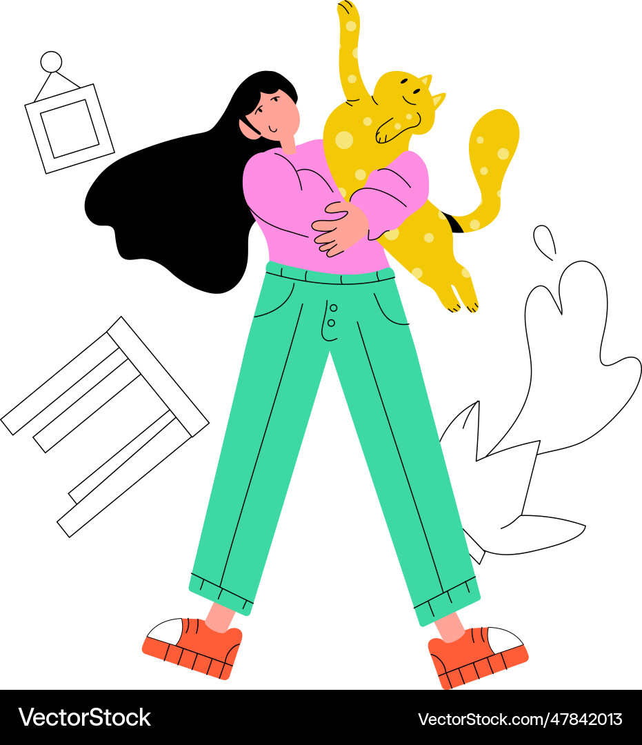 Cat owner Royalty Free Vector Image - VectorStock
