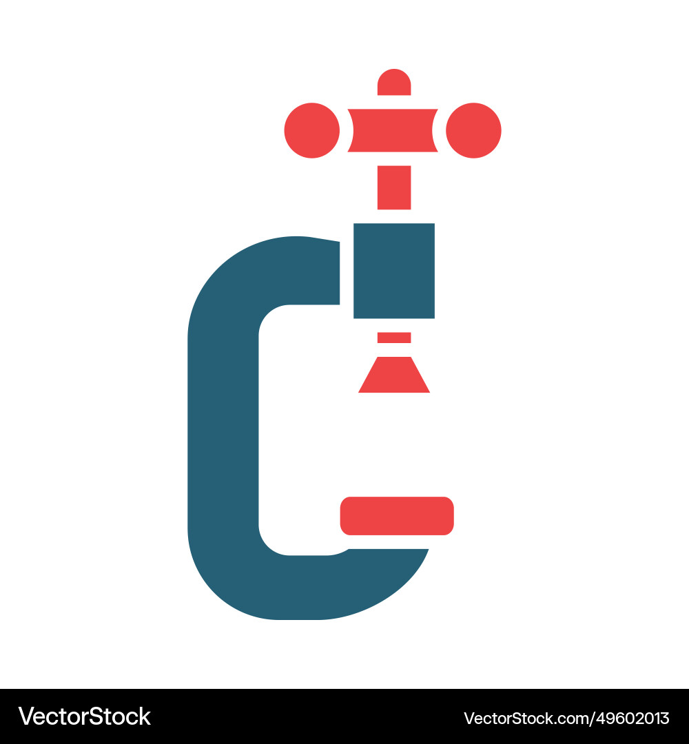 Clamp glyph two color icons for personal Vector Image
