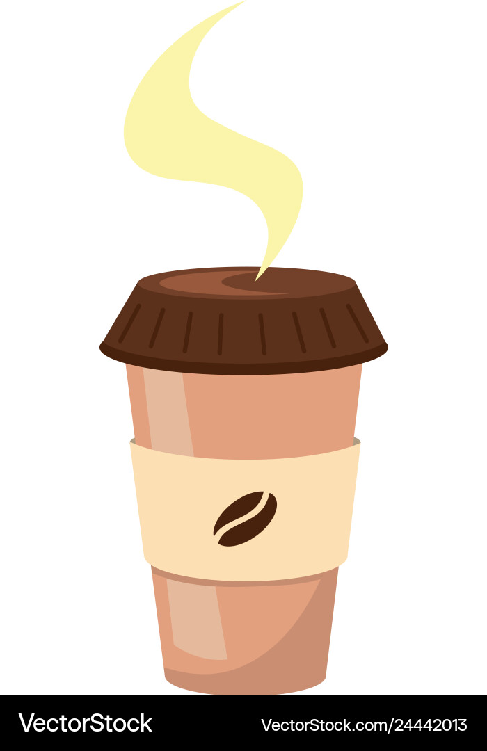 Coffee paper cup cartoon Royalty Free Vector Image
