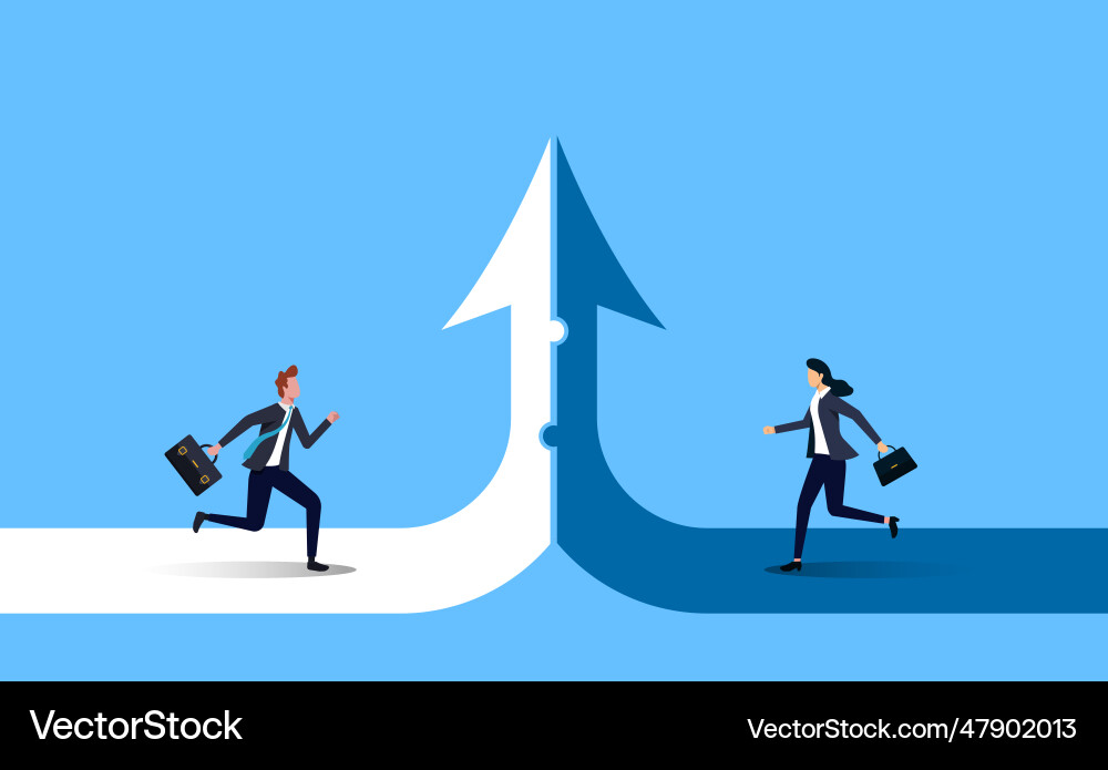 Collaboration synergy work to growth together Vector Image