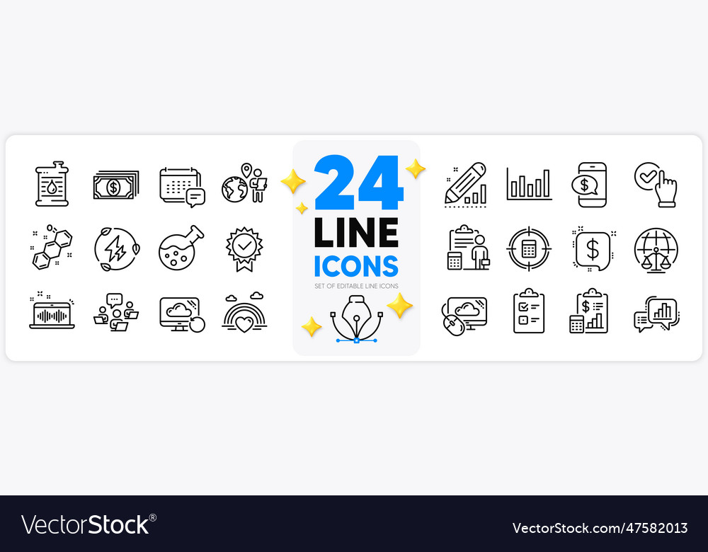 Icons set of checkbox payment and green Royalty Free Vector