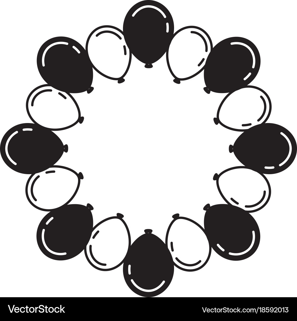 Lovely balloons circle trendy ideal for Royalty Free Vector