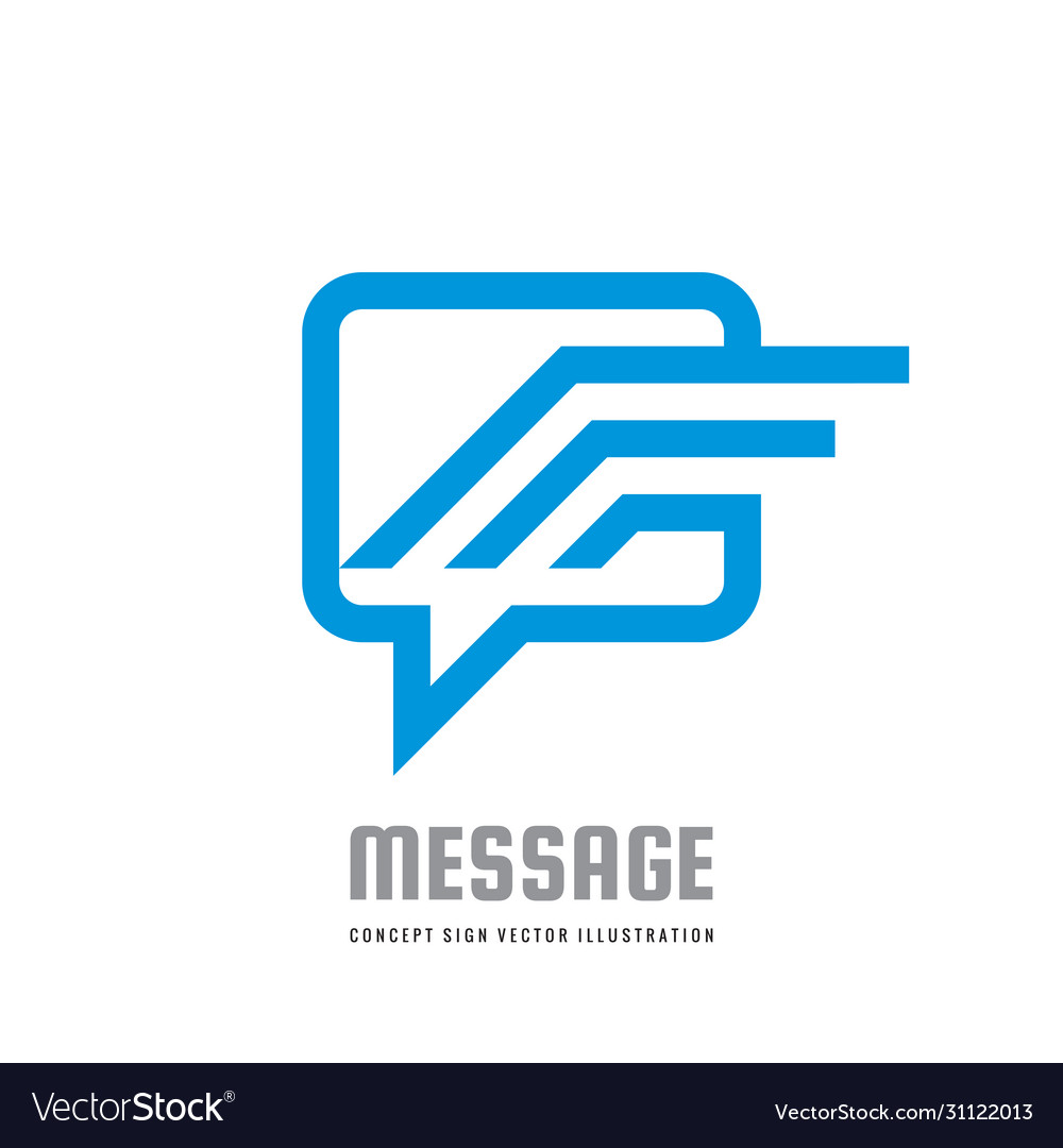 Message - speech bubbles logo concept Royalty Free Vector