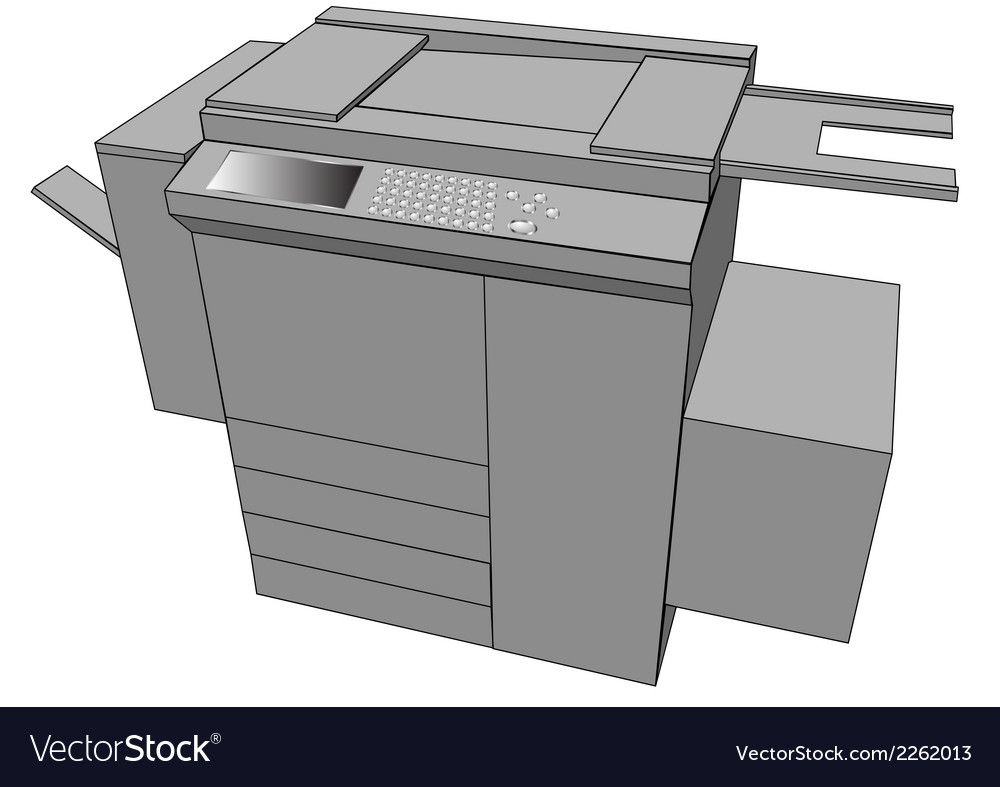 Print machine Royalty Free Vector Image - VectorStock