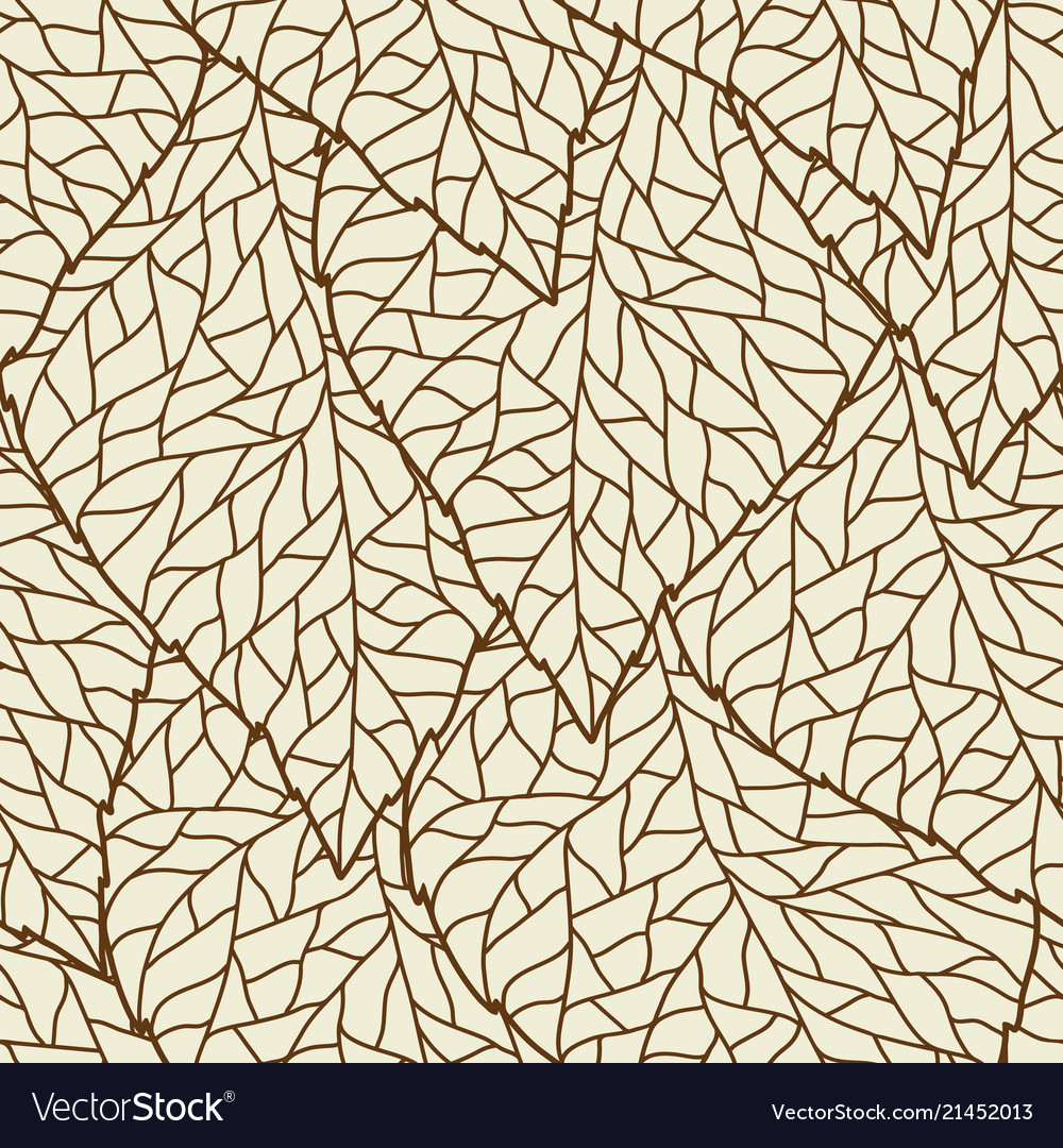 Seamless pattern with falling leaves Royalty Free Vector