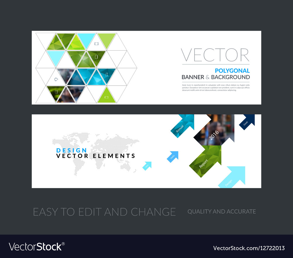 Set of modern horizontal website banners Vector Image