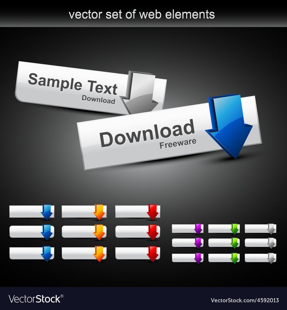 Set of web buttons Royalty Free Vector Image - VectorStock