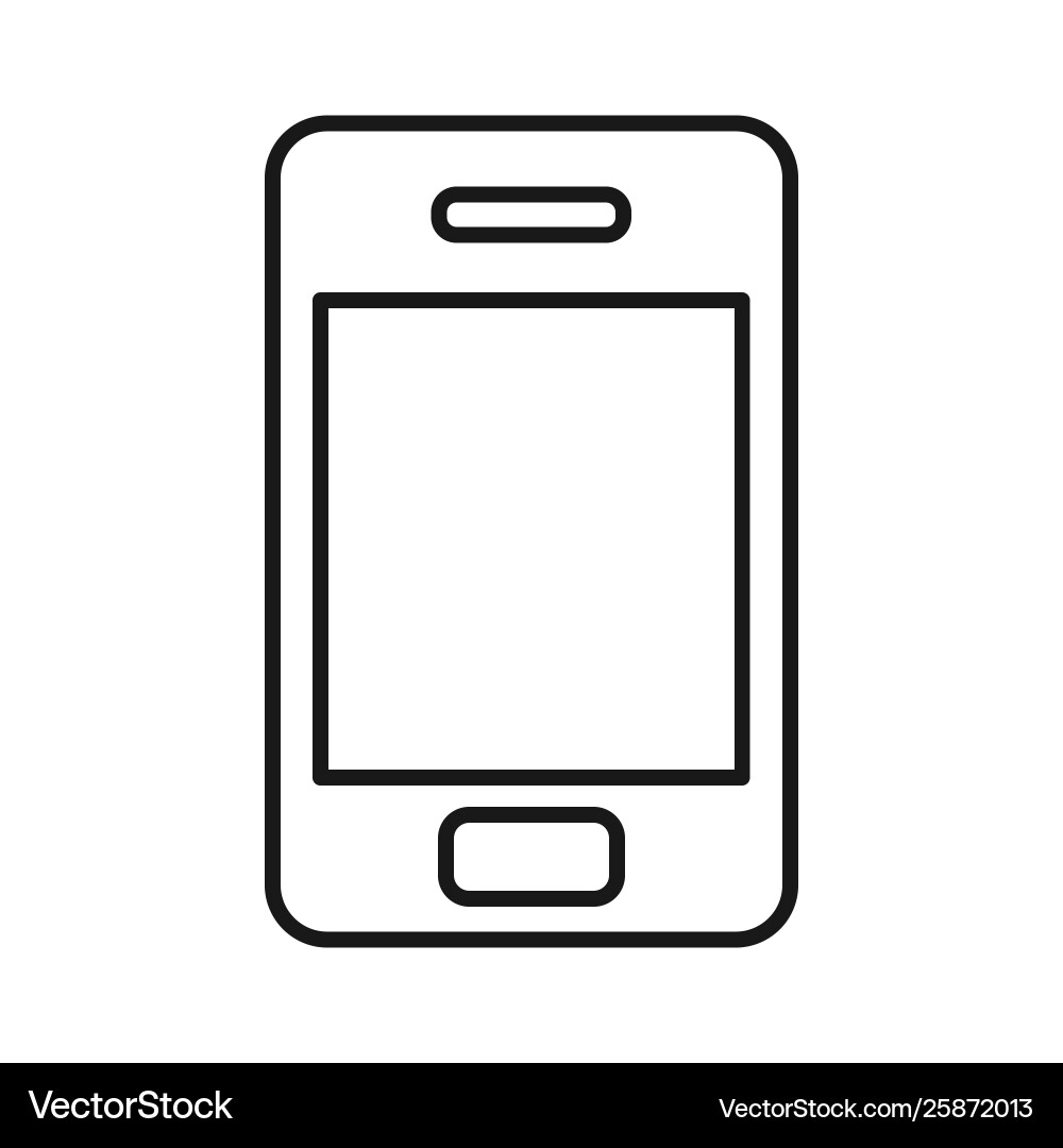 Smartphone and cellphone icon art elegant thin Vector Image