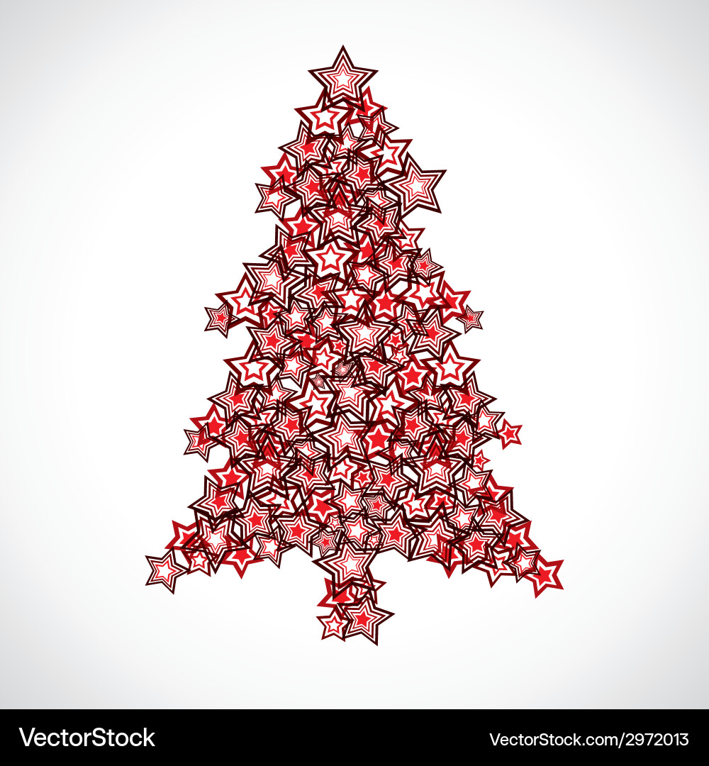 Star christmas tree Royalty Free Vector Image - VectorStock