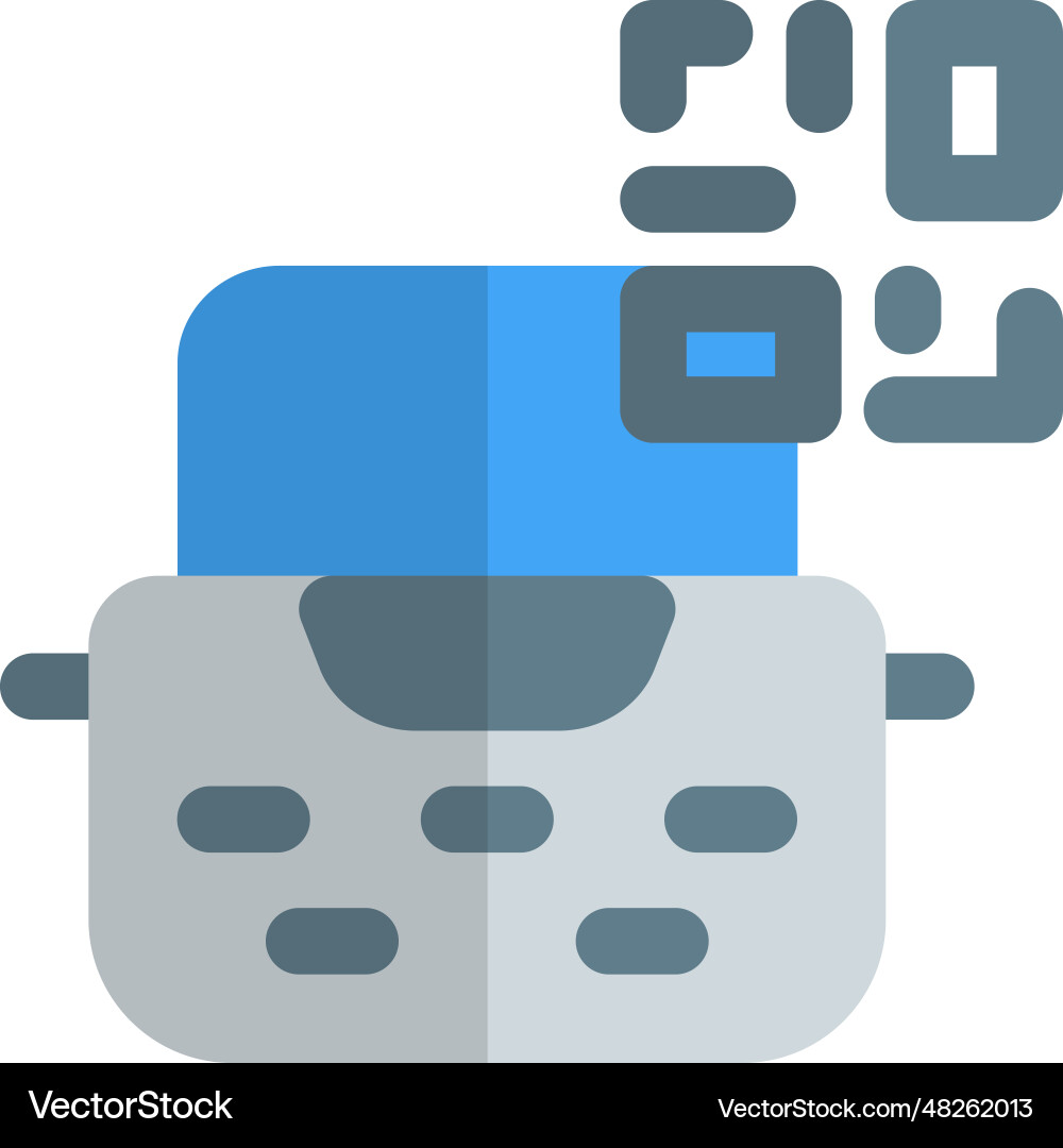Typewriter Details Identified Through Qr Code Vector Image