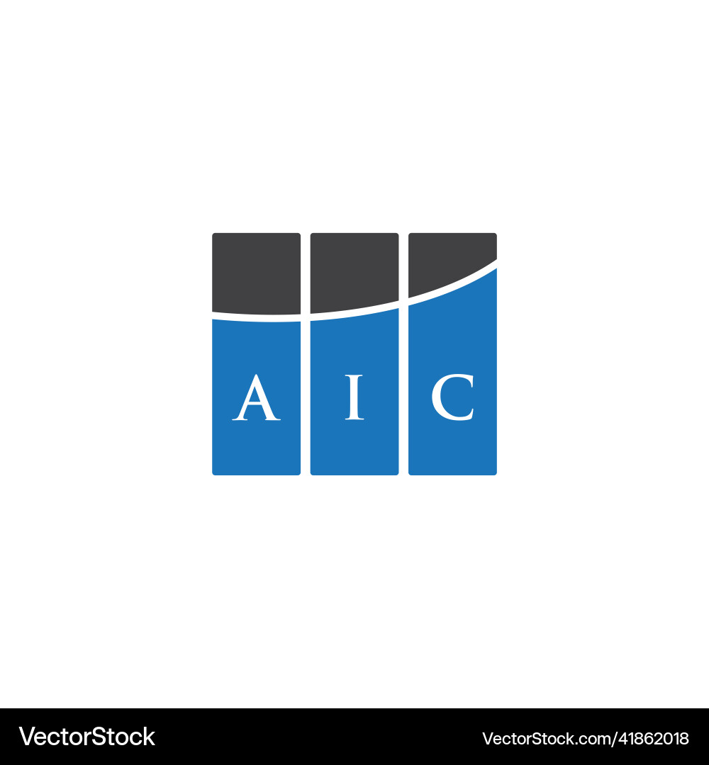 Aic letter logo design on black background Vector Image