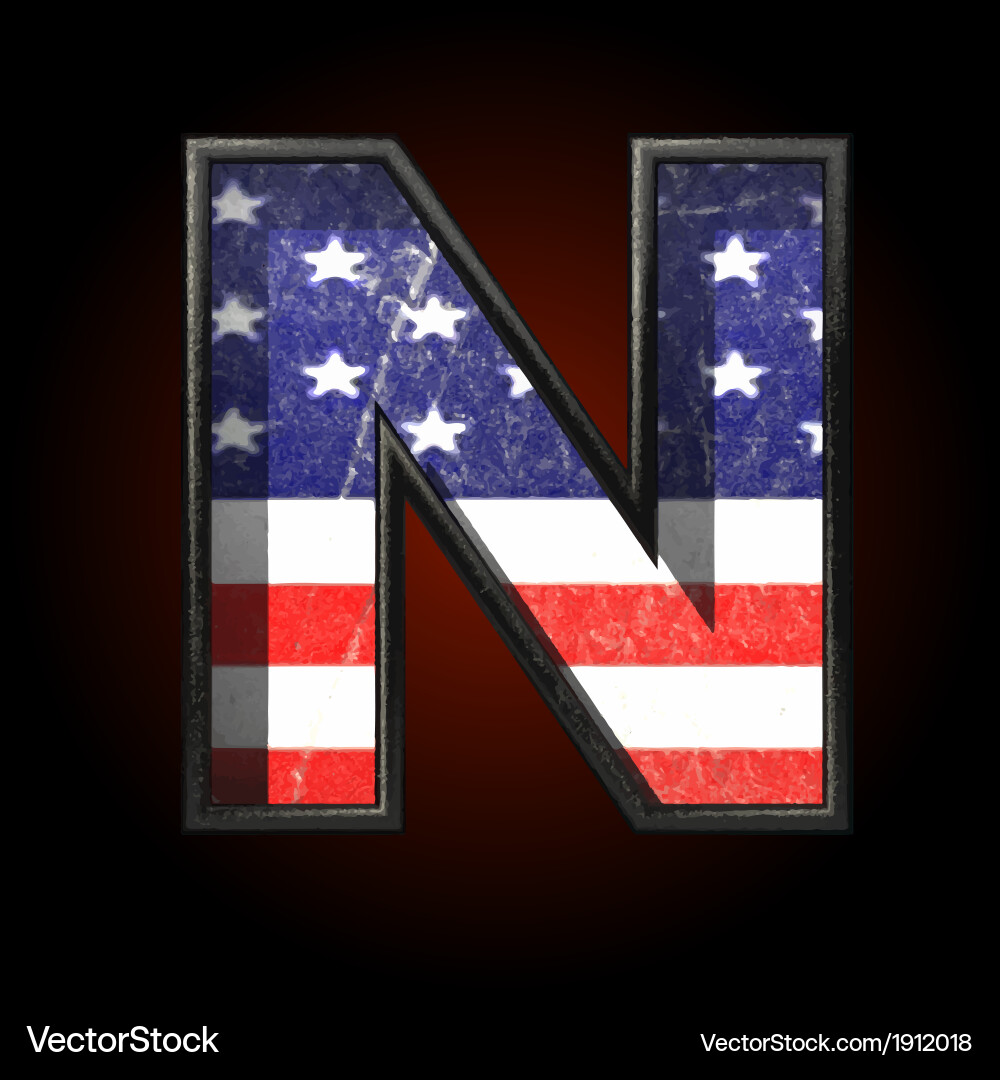 American metal figure n Royalty Free Vector Image