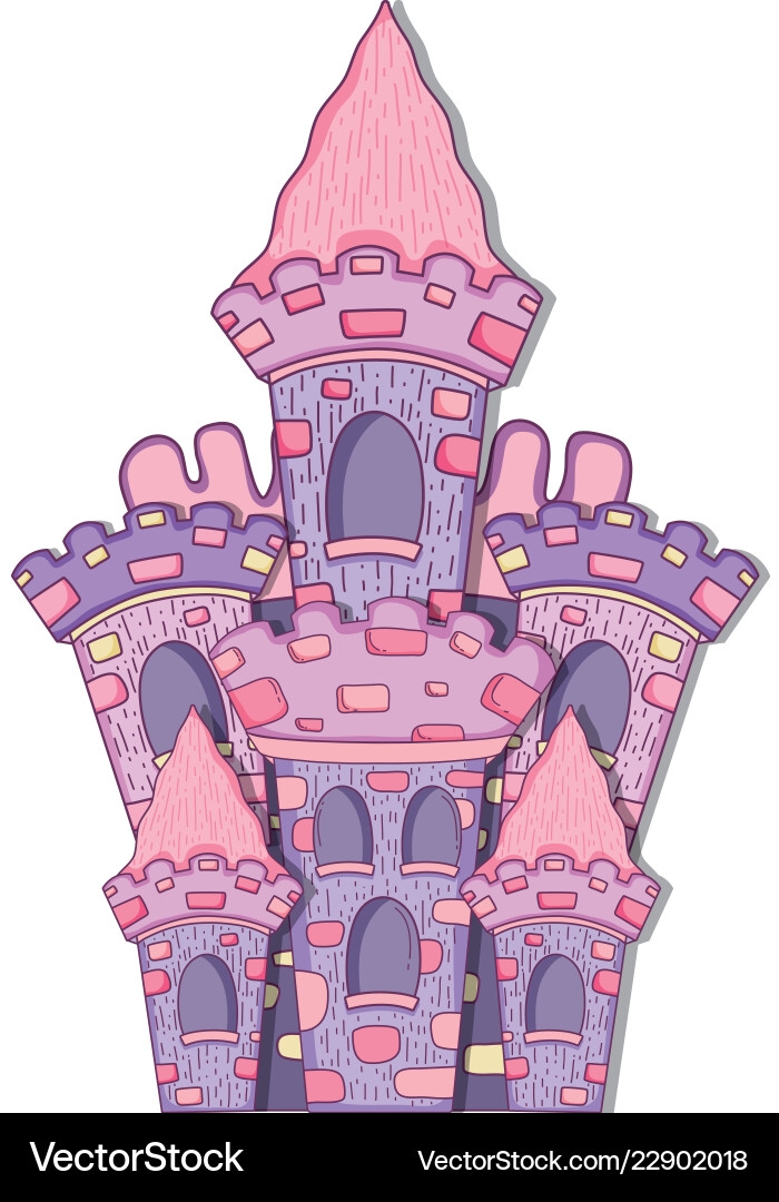 Beautiful fairytale castle icon Royalty Free Vector Image