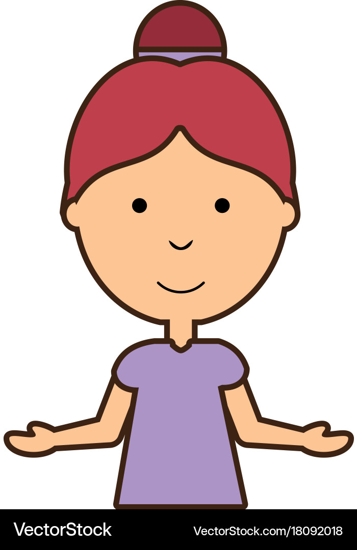 Cartoon girl icon Royalty Free Vector Image - VectorStock