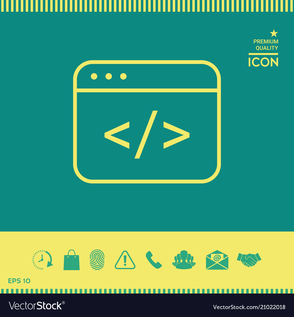 Code editor icon Royalty Free Vector Image - VectorStock