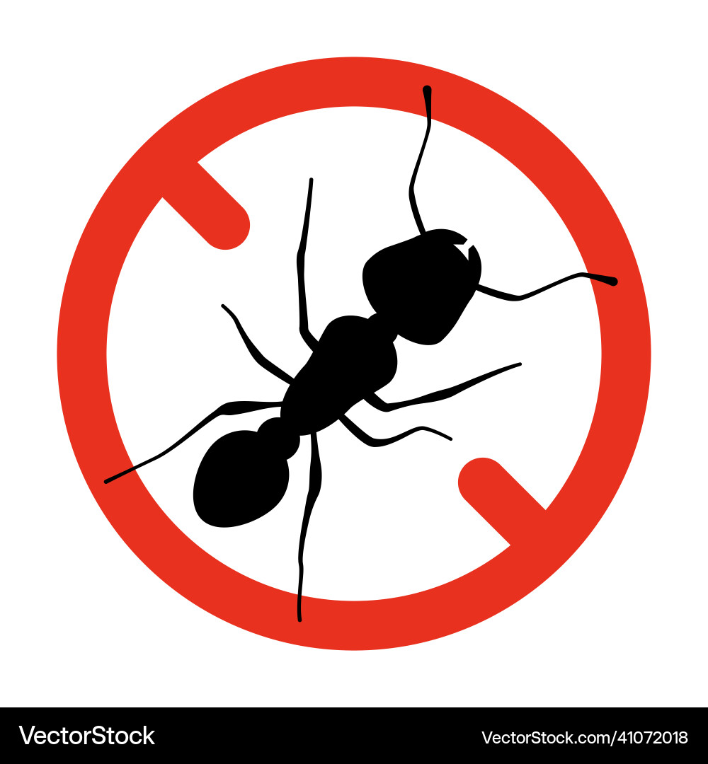 Control ant fight with pest insect icon stop Vector Image