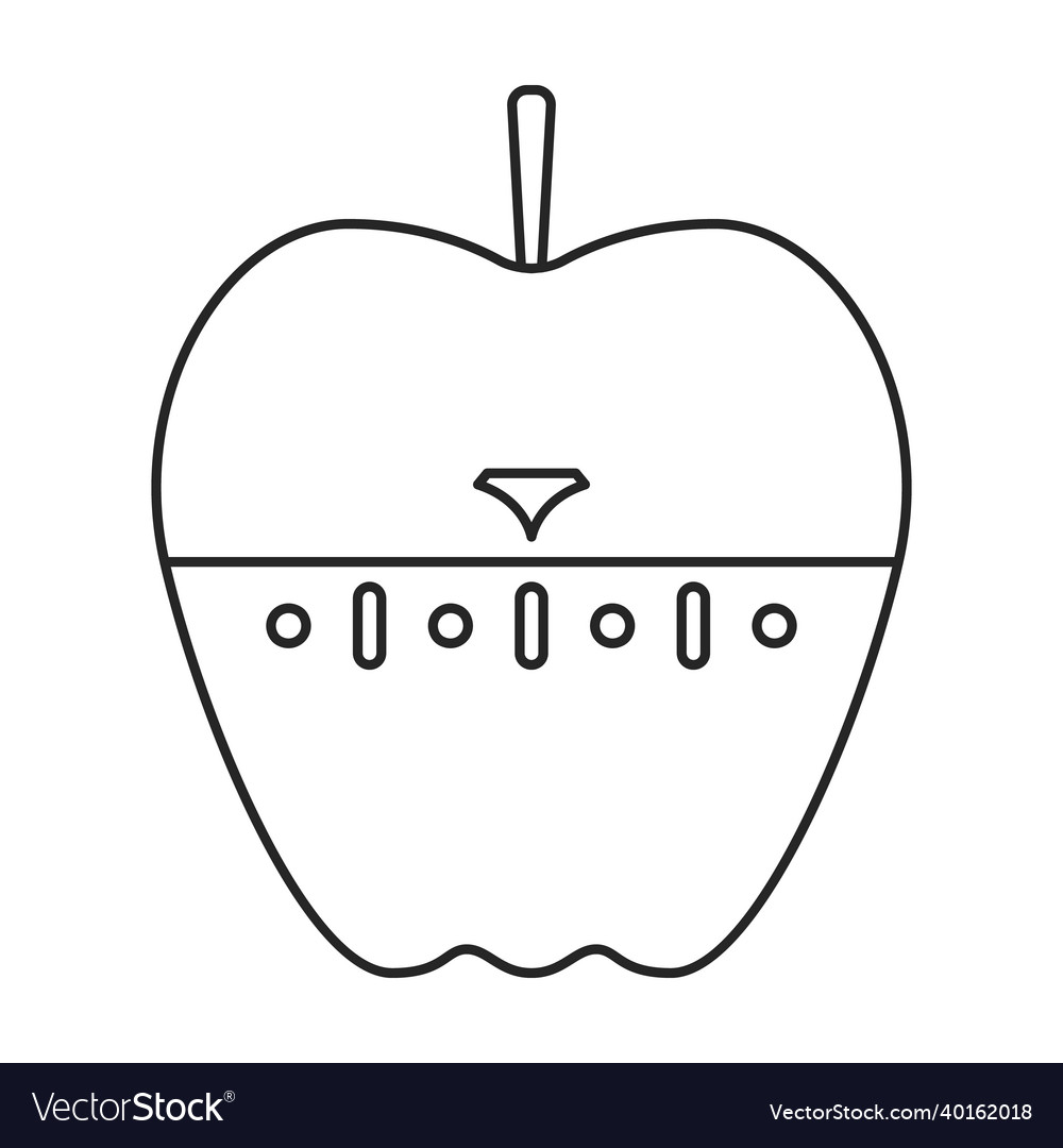 Kitchen timer outline icon Royalty Free Vector Image