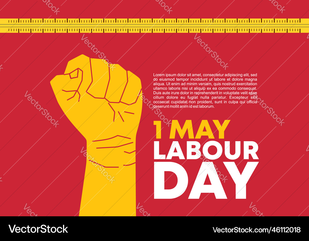 Labour day background banner poster on may 1st Vector Image