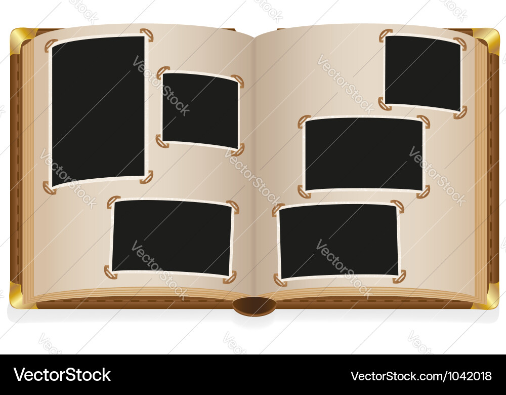 Photo album 01 Royalty Free Vector Image - VectorStock