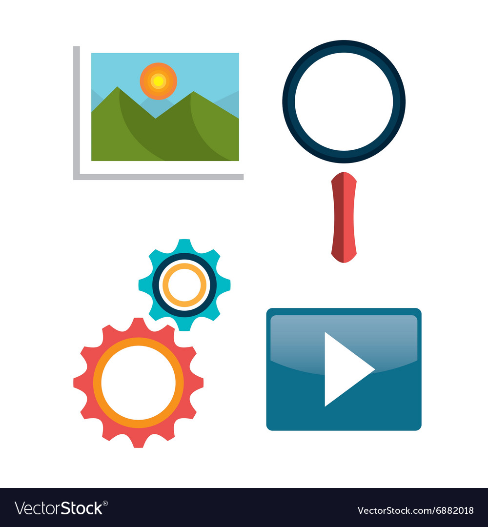 Web design development Royalty Free Vector Image