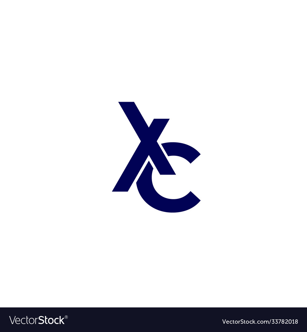 Xc monogram logo on white Royalty Free Vector Image Xc monogram logo on white Royalty Free Vector Image