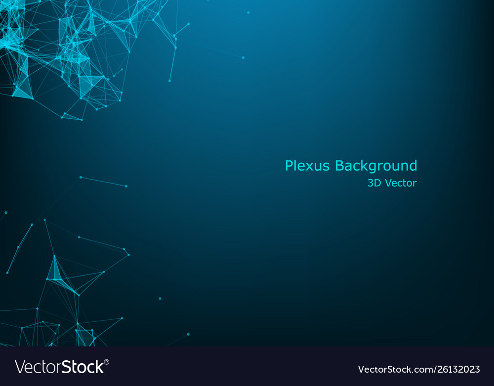 Abstract Particles And Lines Plexus Effect Vector Image