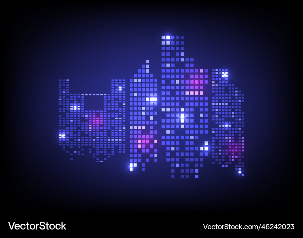 Blue building and city background Royalty Free Vector Image