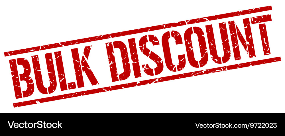 Bulk discount stamp Royalty Free Vector Image - VectorStock