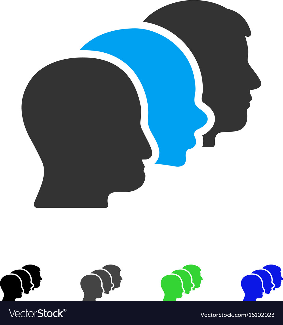 Client profiles flat icon Royalty Free Vector Image