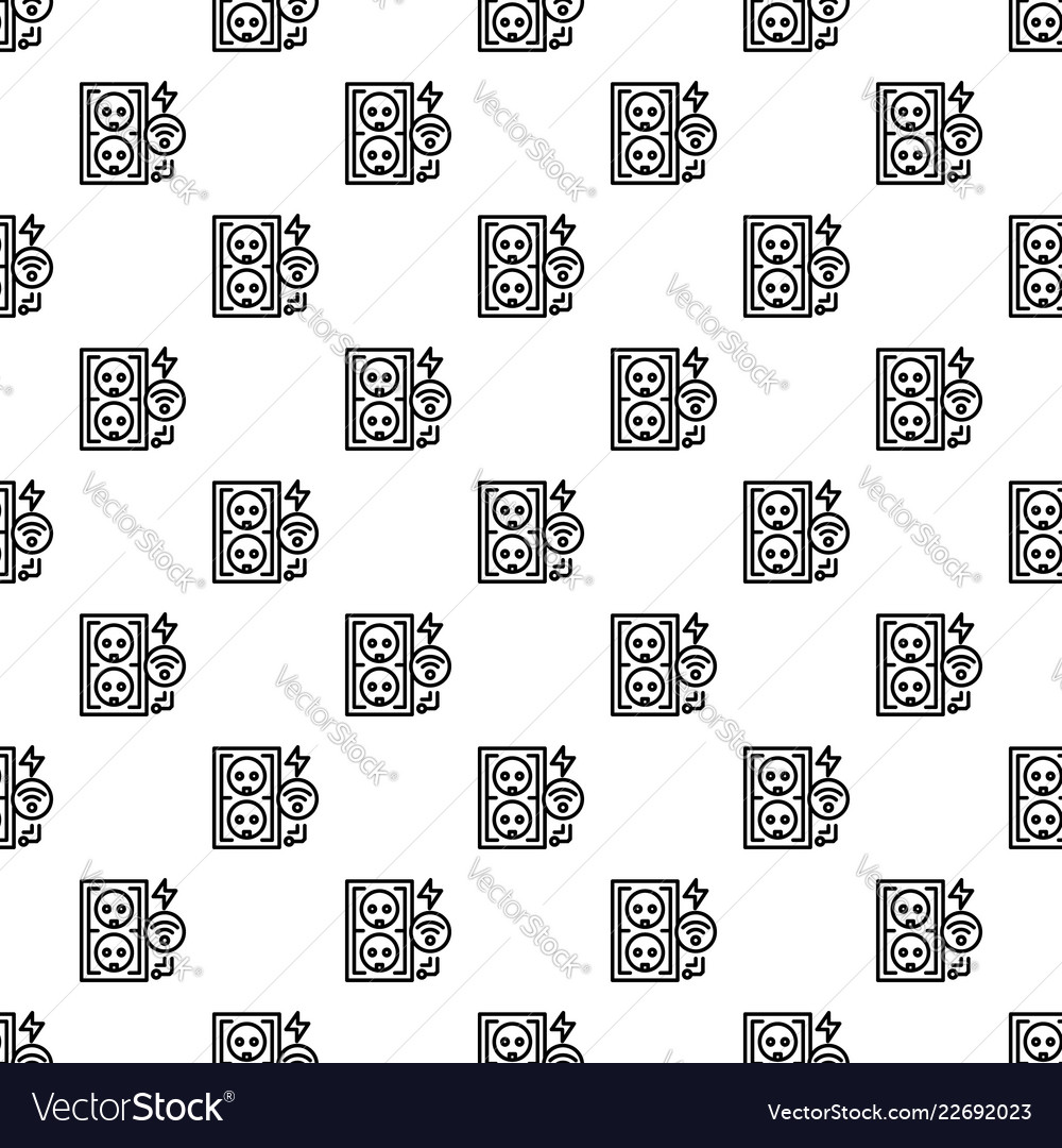 Electrical outlet pattern seamless Royalty Free Vector Image