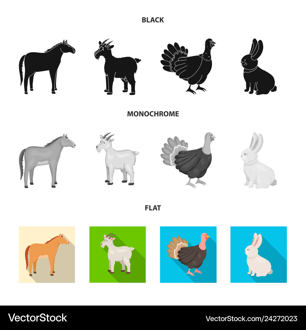 Isolated object of breeding and kitchen icon set Vector Image