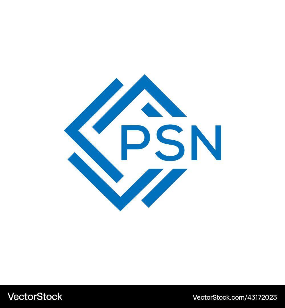 Psn letter logo design on white background Vector Image