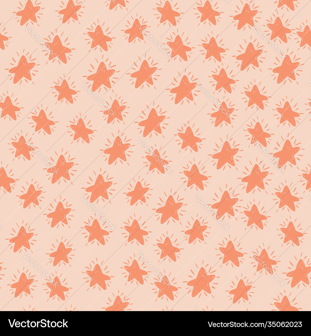 Random seamless pattern with little stars pink Vector Image
