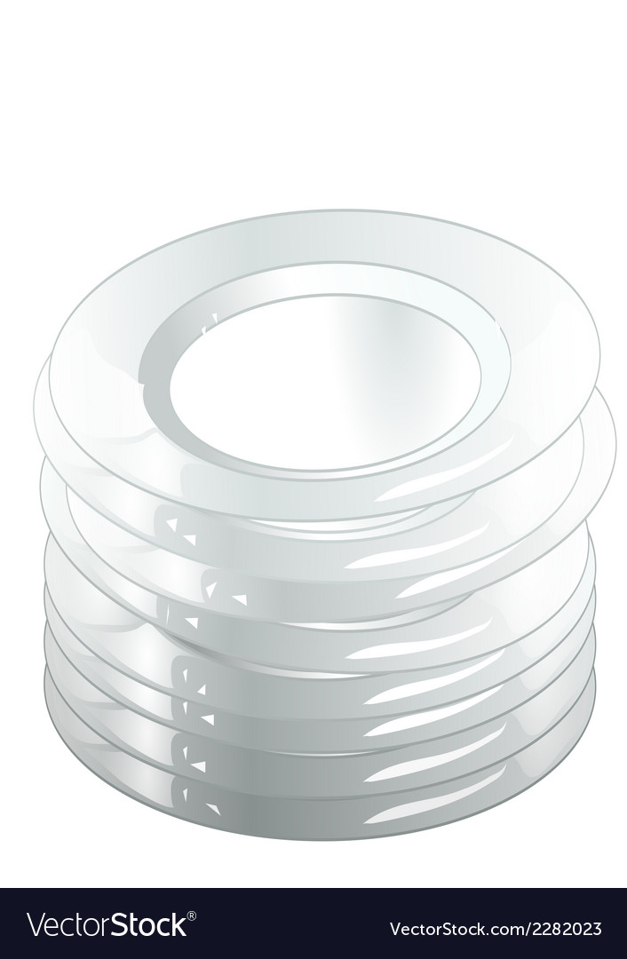 Stack plate Royalty Free Vector Image - VectorStock