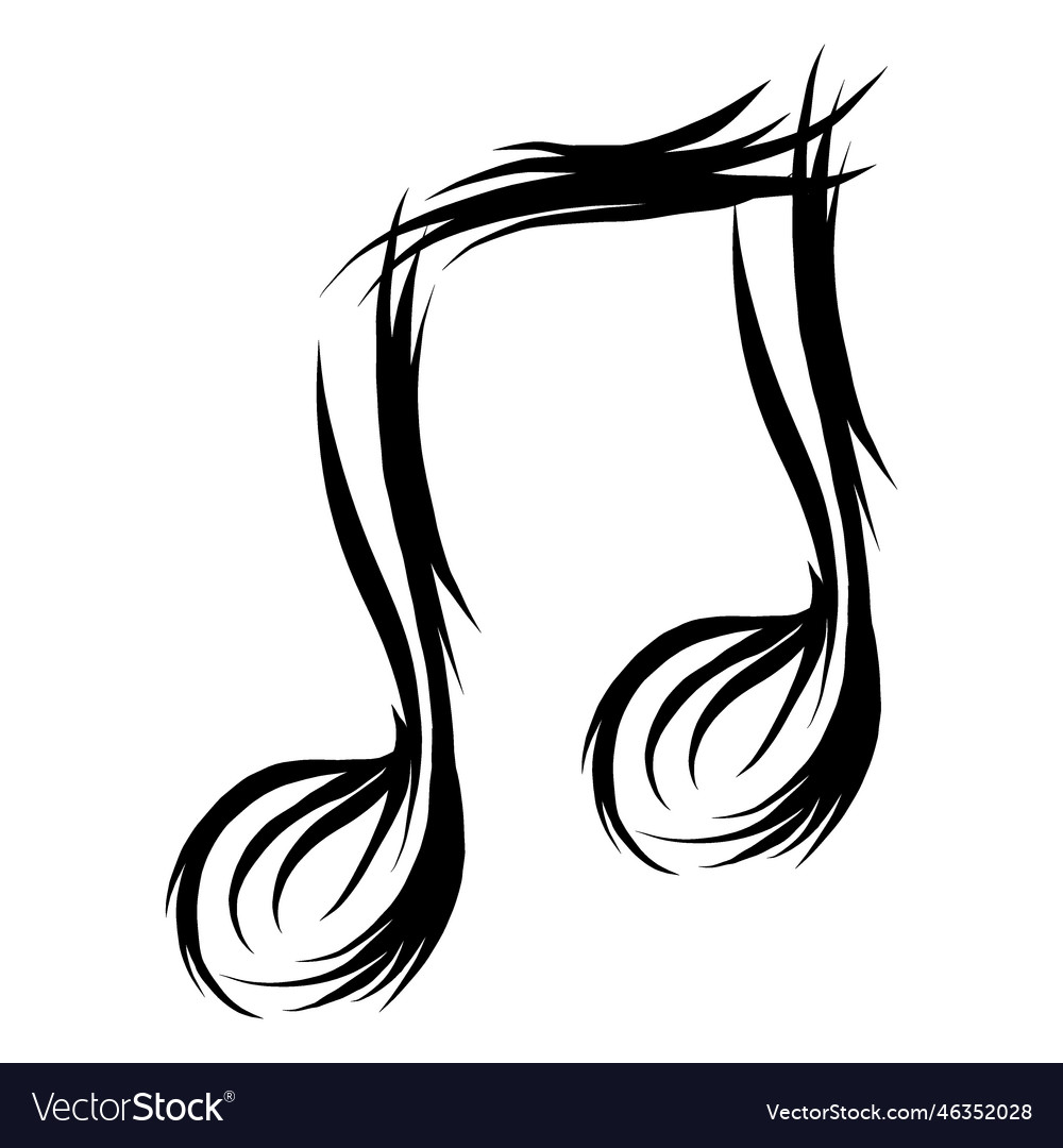 Beamed note swirl Royalty Free Vector Image - VectorStock