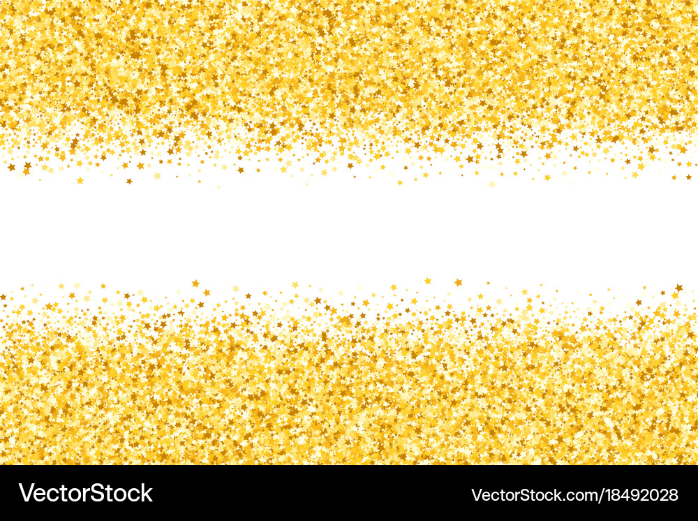 Border with shimmer stars golden frame Royalty Free Vector