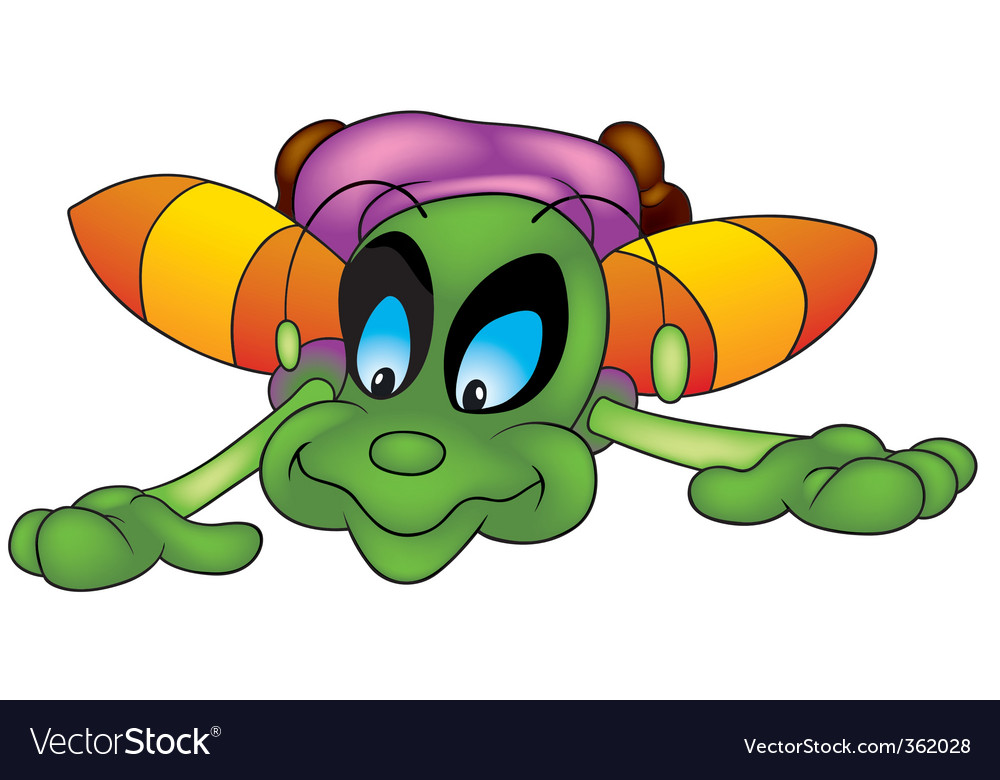 Falling bug Royalty Free Vector Image - VectorStock