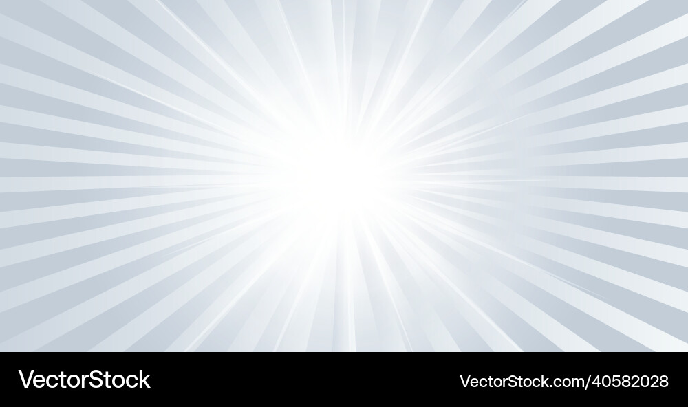 Gray glow shiny banner with rays bursting out Vector Image
