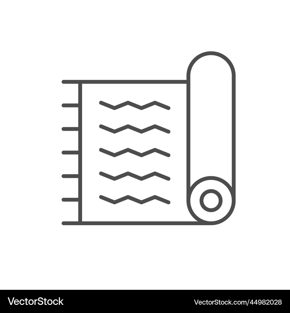 Home rug line outline icon Royalty Free Vector Image