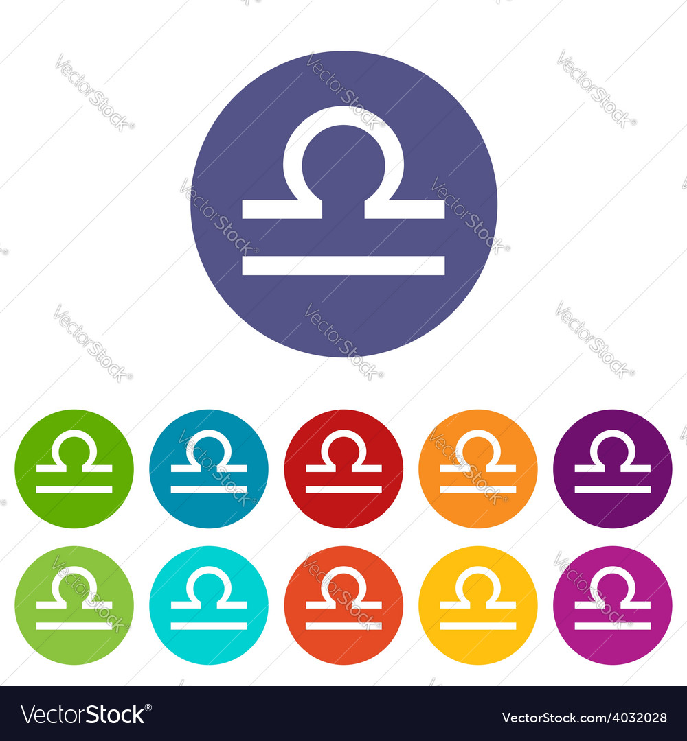 Libra flat icon Royalty Free Vector Image - VectorStock
