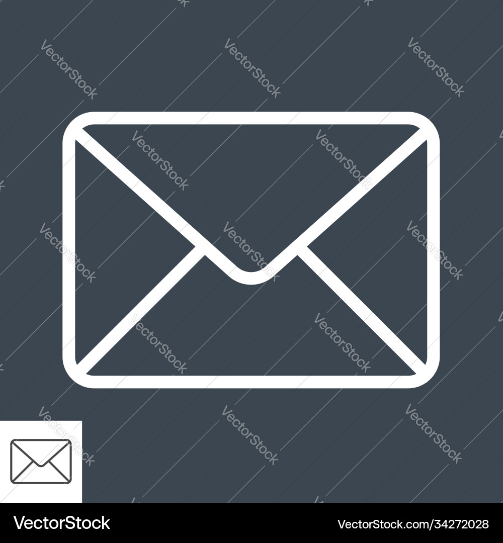 Mail thin line icon Royalty Free Vector Image - VectorStock